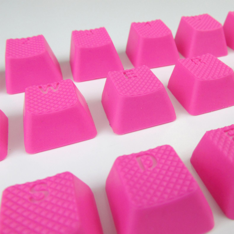 18-Key TPR Backlit Double Shot Rubber Keycap Set - Neon Pink(Tai-Hao ...